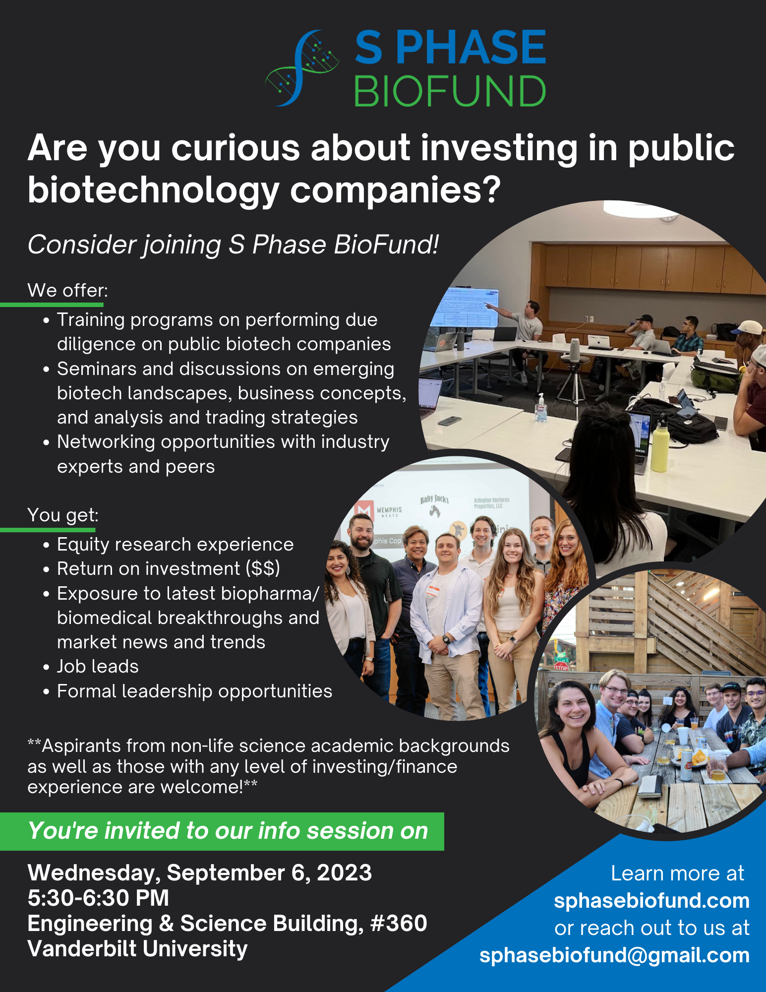 S Phase BioFund Info Session | BRET Career Development ASPIRE Program ...