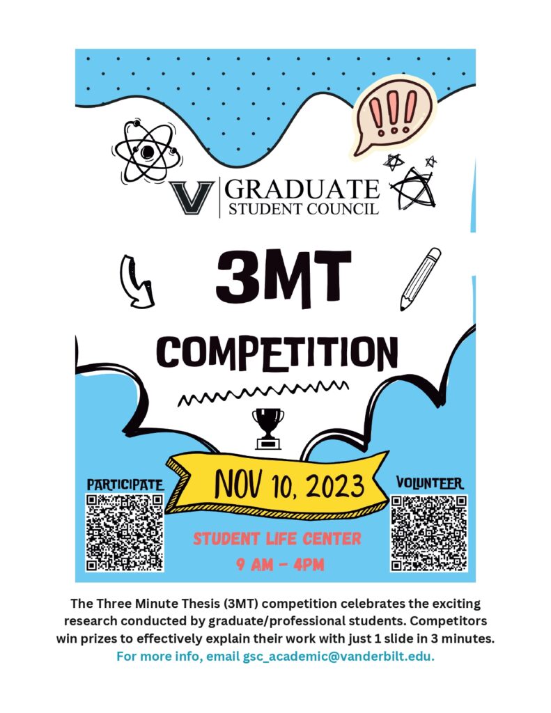Graduate Student Council presents 3MT Competition | BRET Career ...
