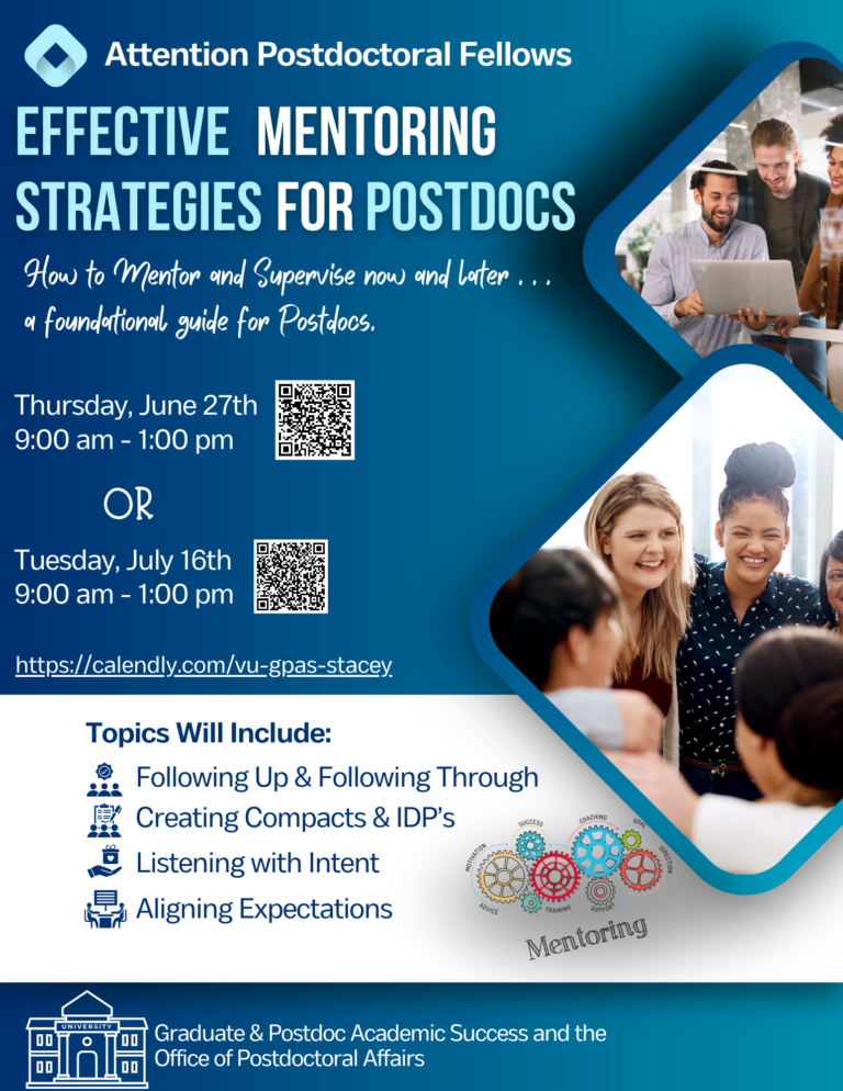 Effective Mentoring Strategies for Postdocs via GPAS | BRET Career ...
