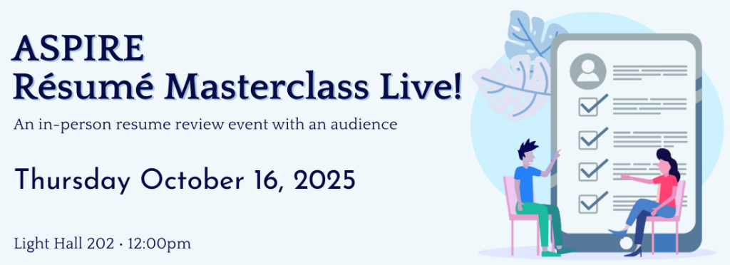 ASPIRE Resume Masterclass Live | BRET Career Development ASPIRE Program ...