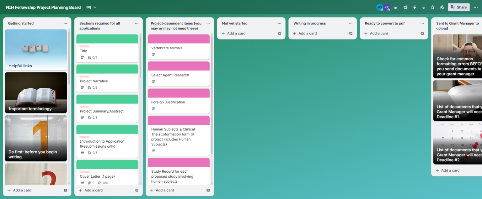 Conquer Your Fellowship: A Project Management Tool and Guide for Your NIH Fellowship | BRET ...