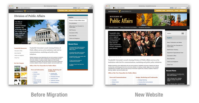 Public Affairs website gets a refresh | Digital Strategies | Vanderbilt ...