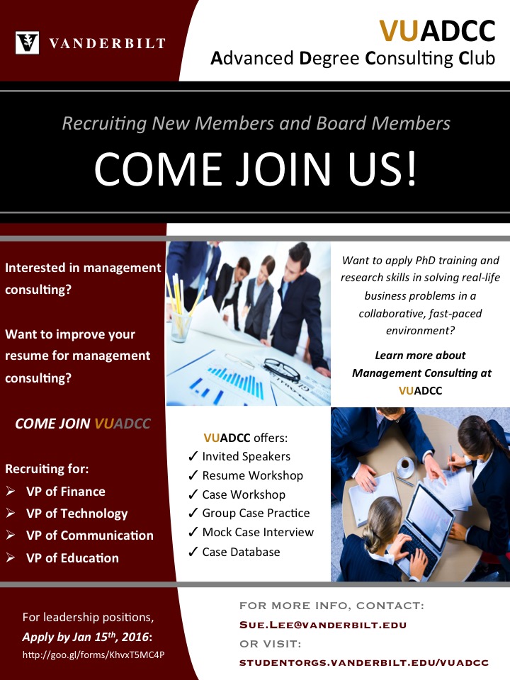 VUADCC Recruiting Board Members (Jan 2016) | VU Advanced Degree ...