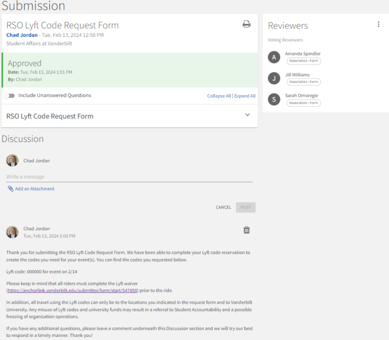 RSO Lyft Code Request Process | Student Organizations | Dean of ...