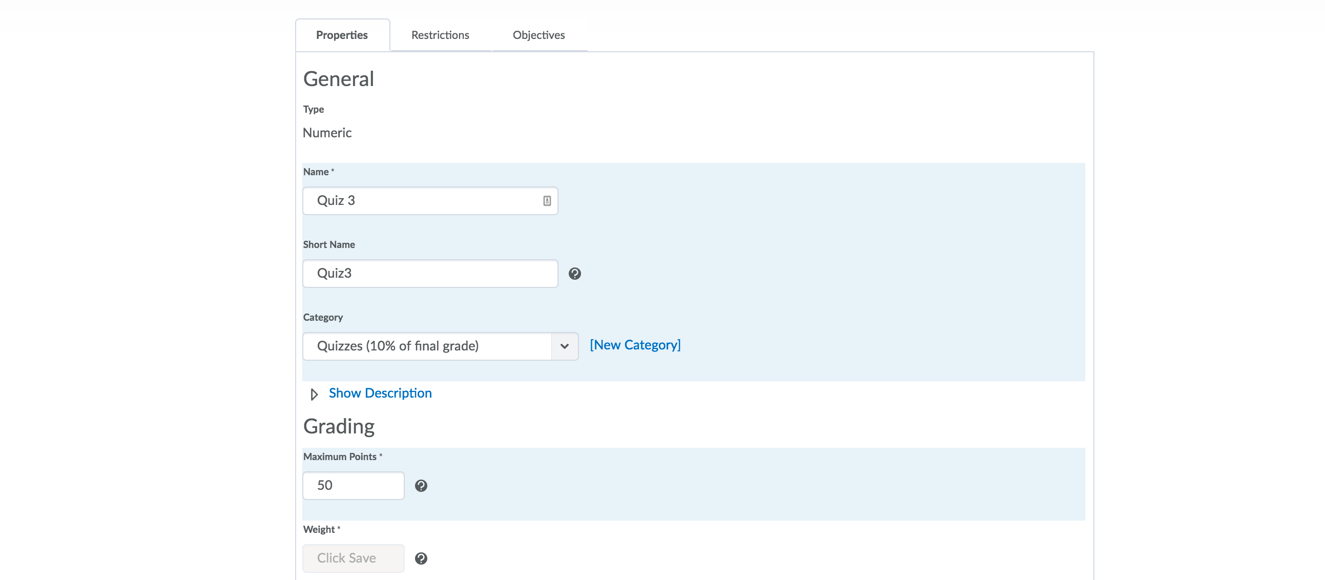 Creating Grade Items and Categories | Brightspace Support | Vanderbilt ...