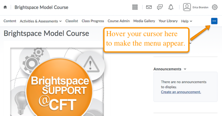 Editing the Navigation Bar (NavBar) | Brightspace Support | Vanderbilt ...