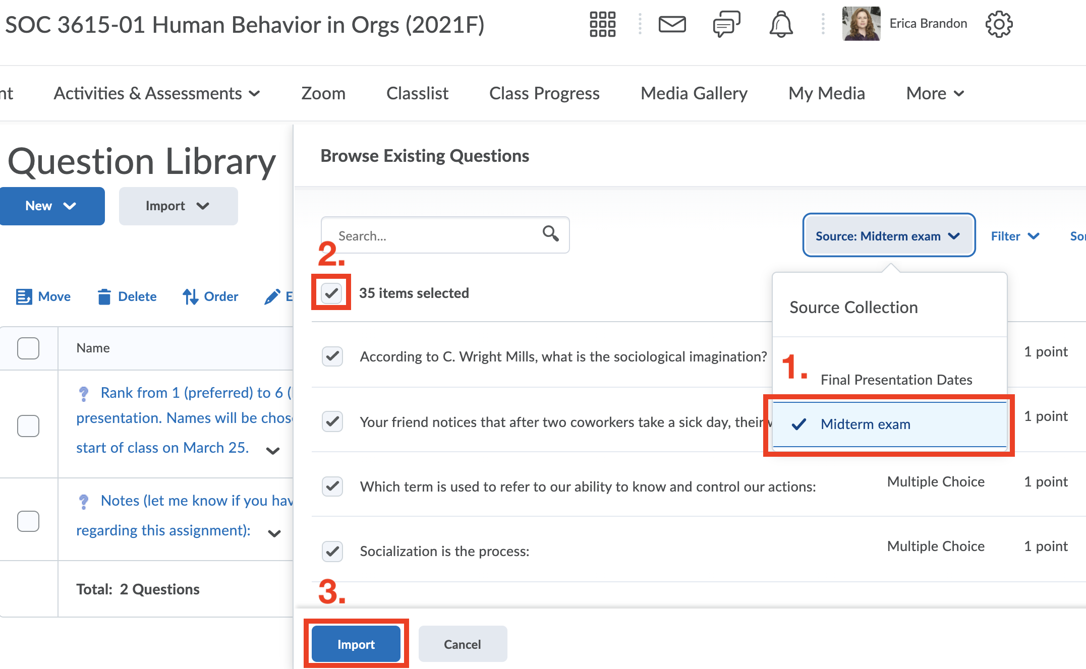 Using the Question Library | Brightspace Support | Vanderbilt University