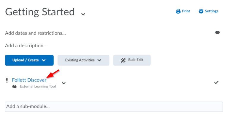 Follett Discover Setup Guide | Brightspace Support | Vanderbilt University