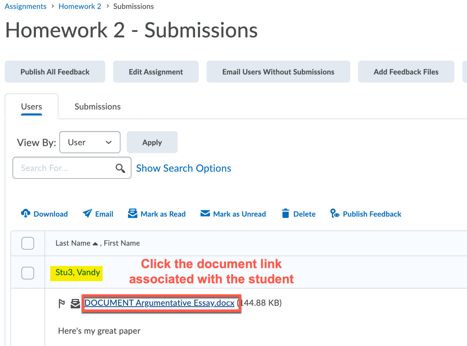 Grading an Assignment | Brightspace Support | Vanderbilt University