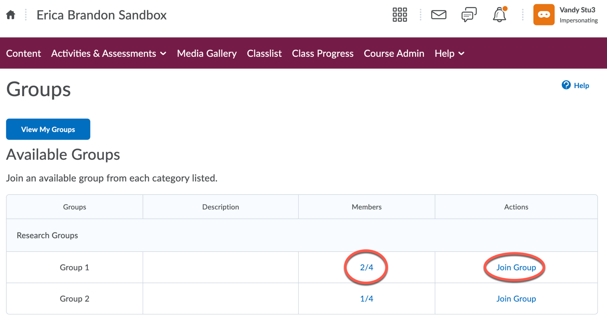 Creating Self-Enroll Groups for your Students | Brightspace Support | Vanderbilt University