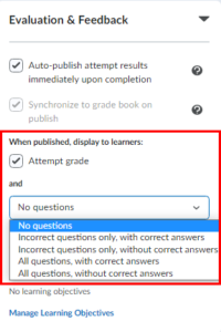 Quiz Results Displays | Brightspace Support | Vanderbilt University
