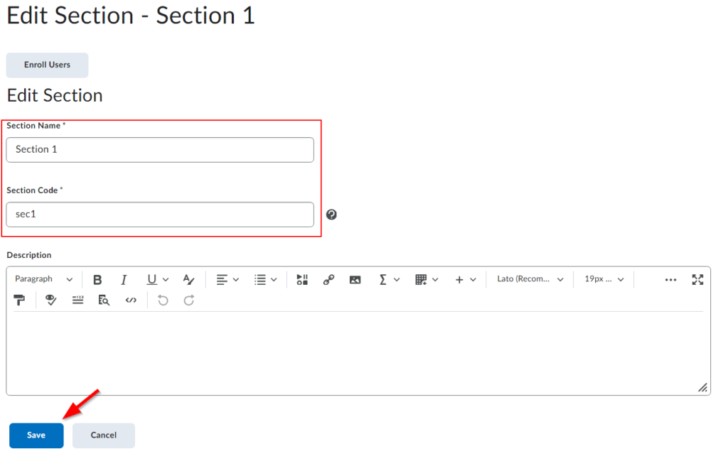 Section Management | Brightspace Support | Vanderbilt University