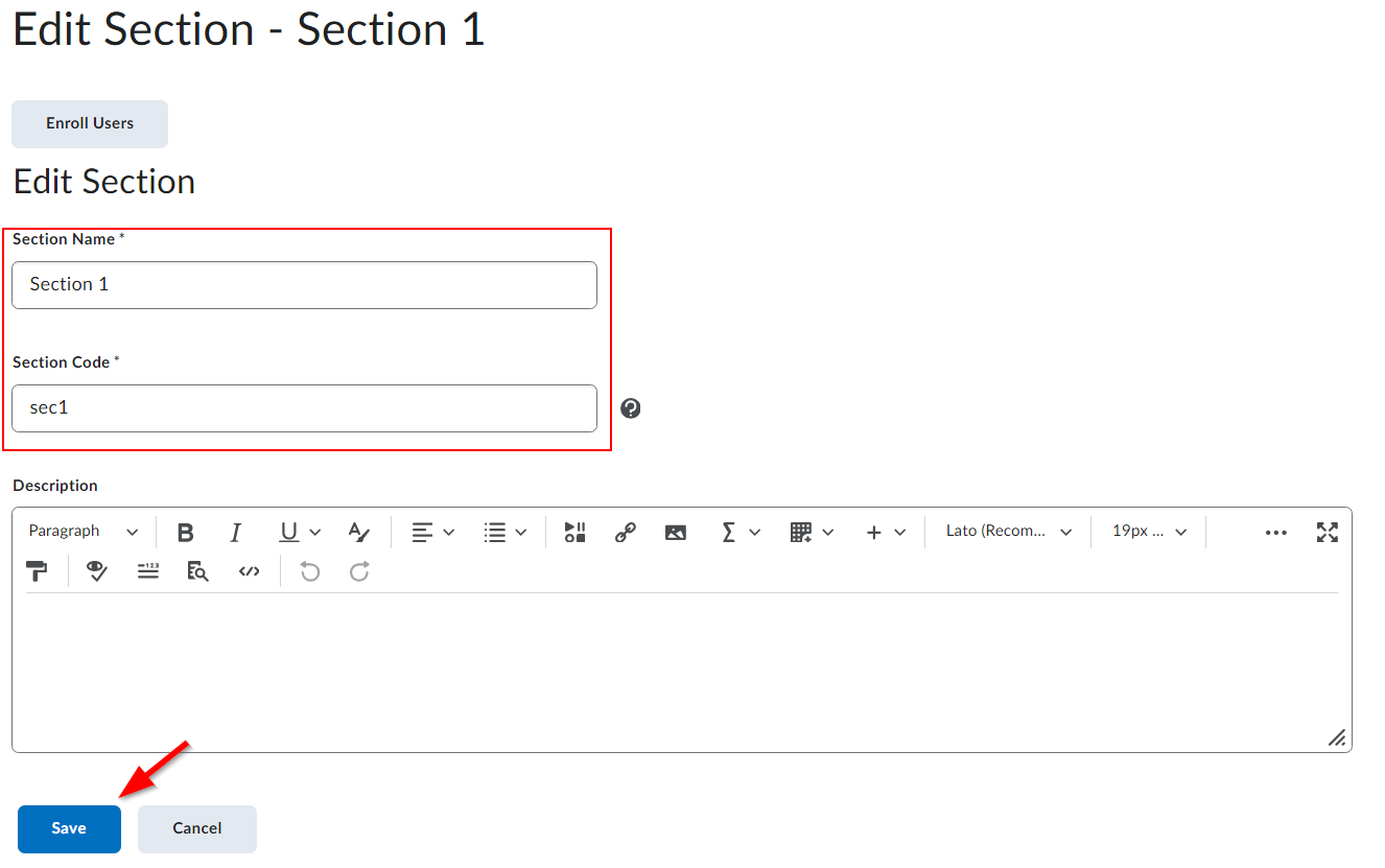 Section Management | Brightspace Support | Vanderbilt University
