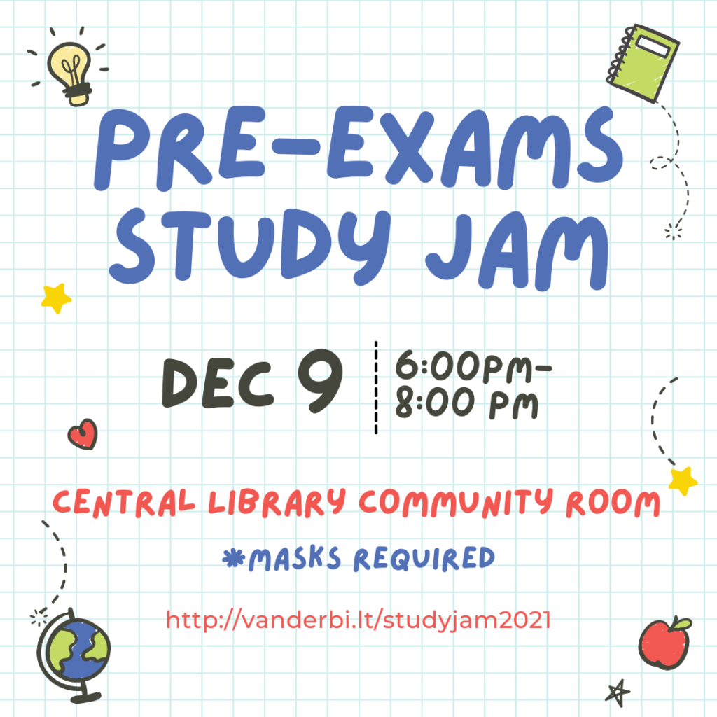 Pre-Exams Study Jam, Thursday, Dec. 9, 6-8pm @ Central Library | The ...