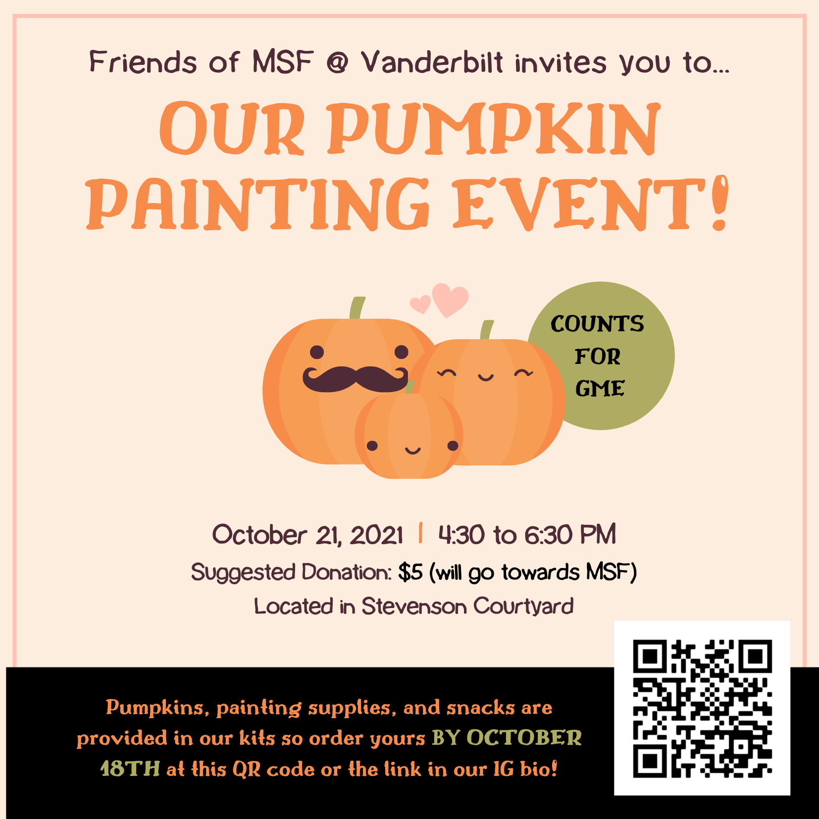 MSF Pumpkin Painting Fundraiser | InnerVU | Vanderbilt University