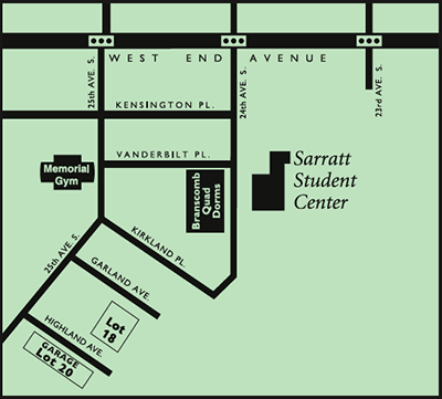 Location & Parking | Sarratt Studio Arts | Vanderbilt University