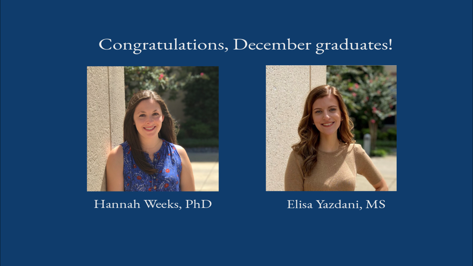 Congratulations to our December graduates | Biostatistics Graduate ... Congratulations to our December graduates | Biostatistics Graduate ...