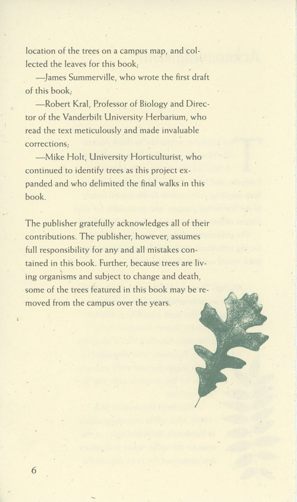 006 | Vanderbilt Arboretum | Vanderbilt University