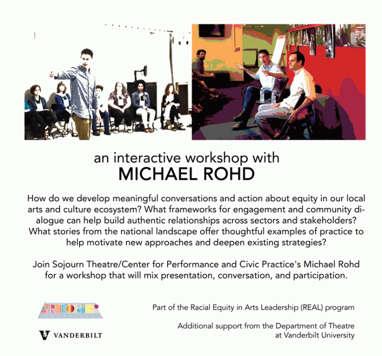 Michael Rohd workshop description | The Curb Center | Vanderbilt University