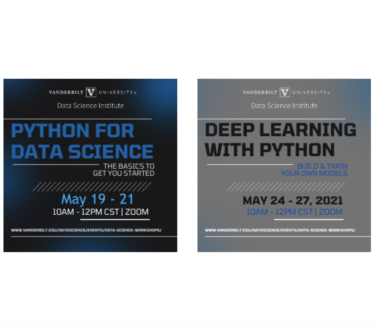 Upcoming DSI Data Science Summer 2021 Workshops | Undergraduate Data Science | Vanderbilt University