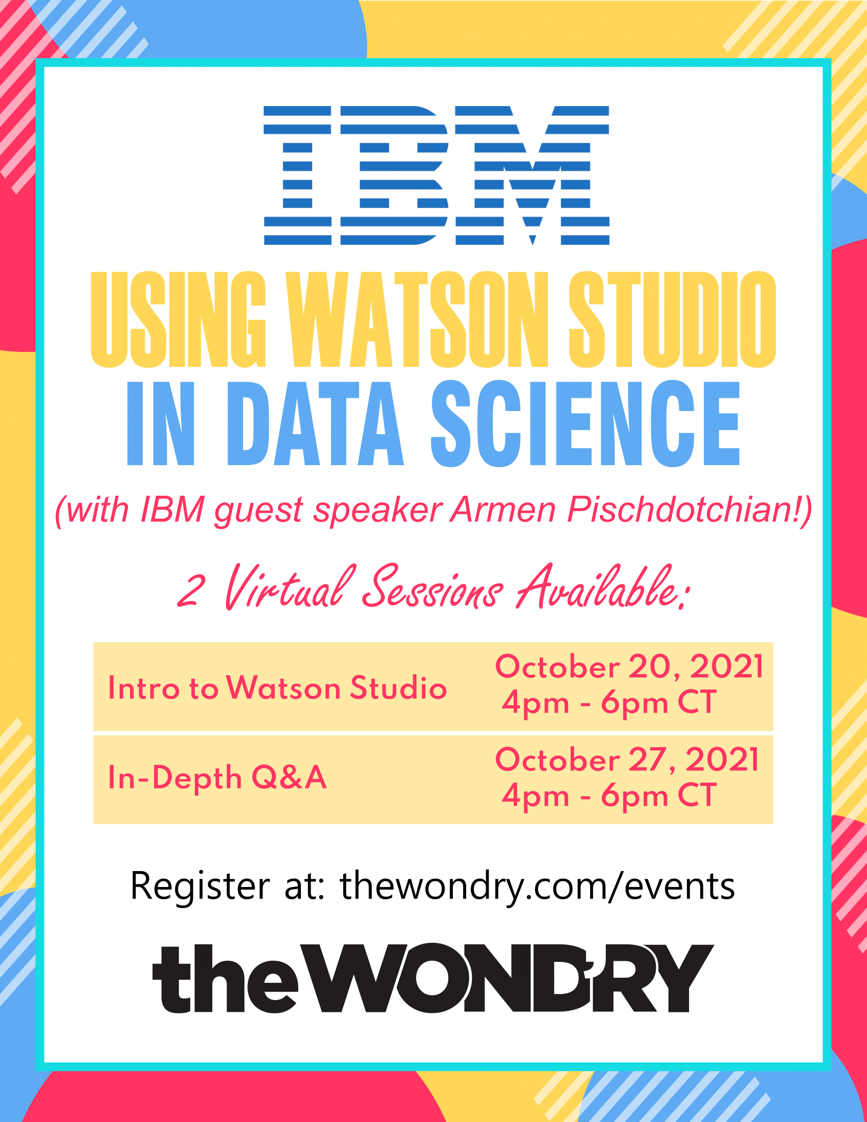 IBM Using Watson Studio in Data Science Workshop | Undergraduate Data ...