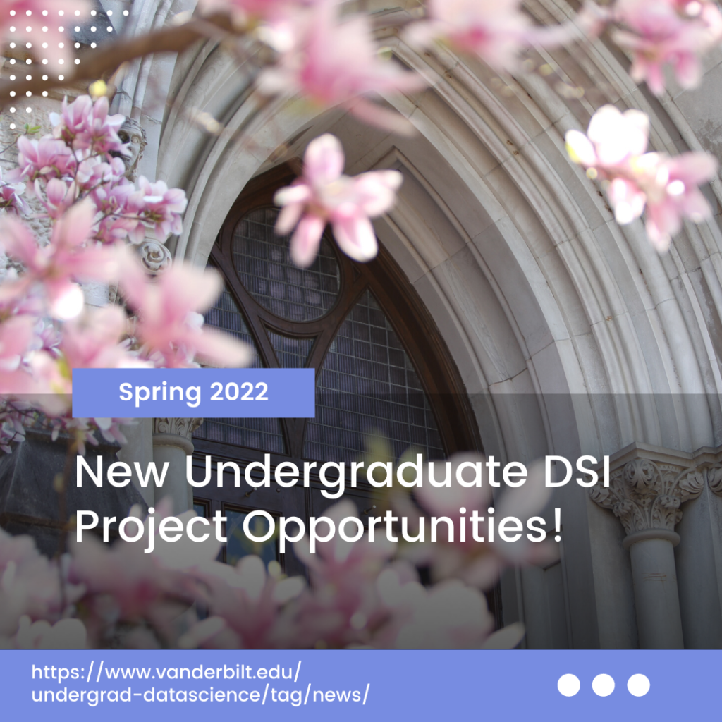 New Undergraduate DSI Project Opportunities – Spring 2022! | Undergraduate Data Science ...