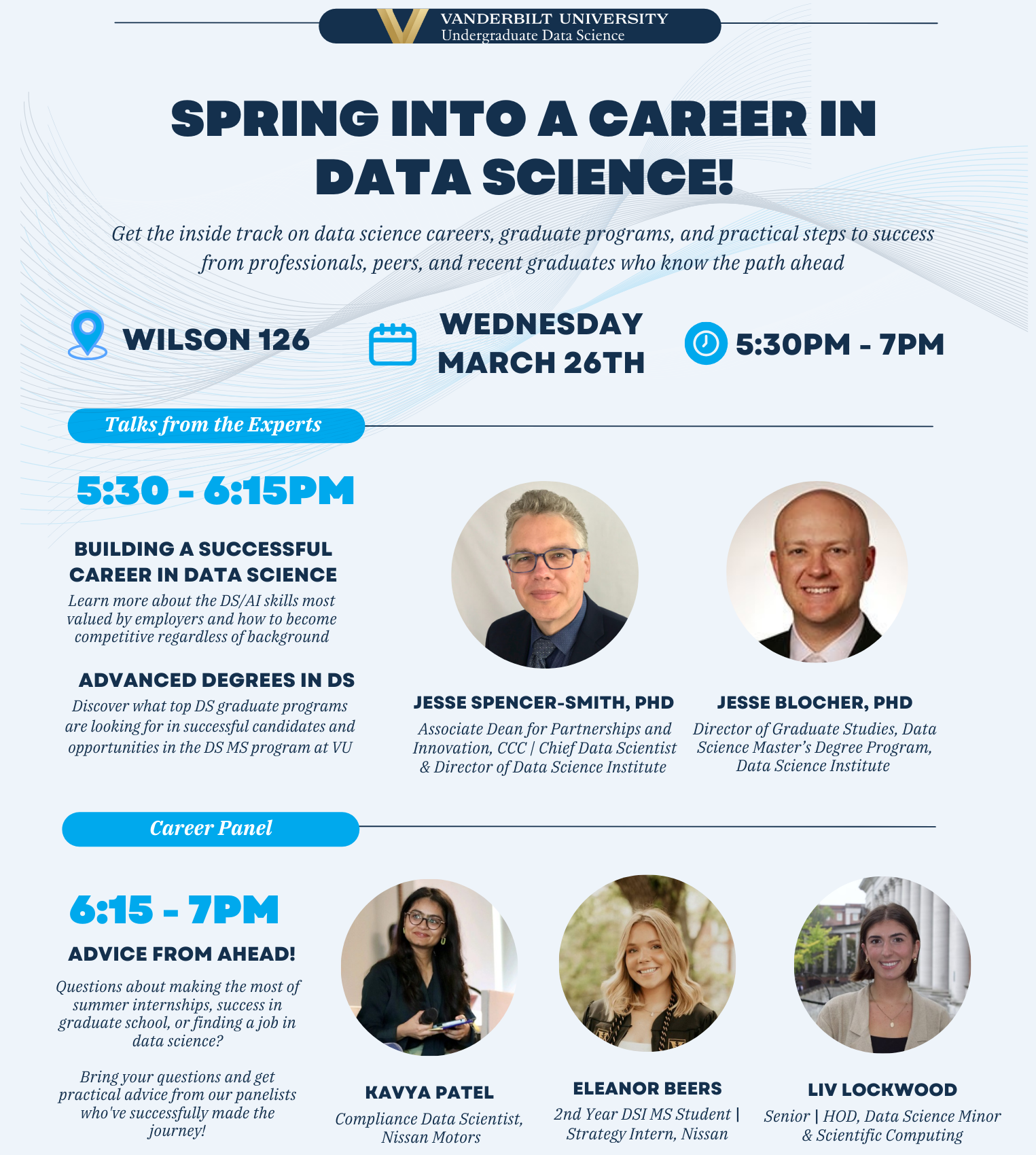 Spring into a Career in Data Science! | March 26th 5:30-7pm | Undergraduate Data Science ...