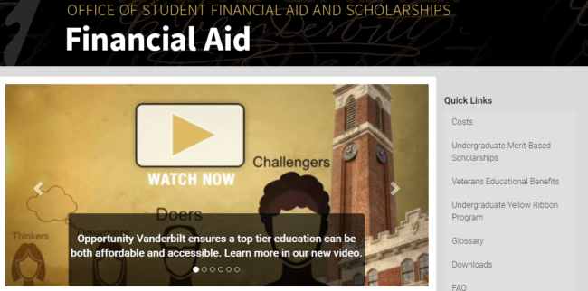 Financial Aid Application Process and Deadlines | The Vandy Admissions ...