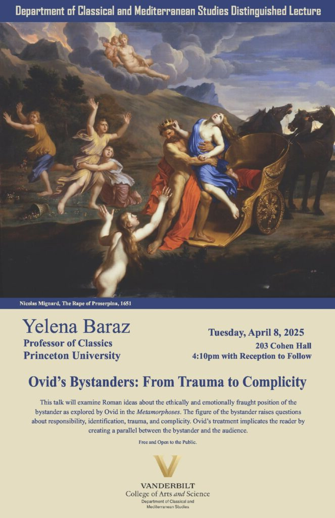 Yelena Baraz, Princeton University. “Ovid’s Bystanders. From Trauma to ...