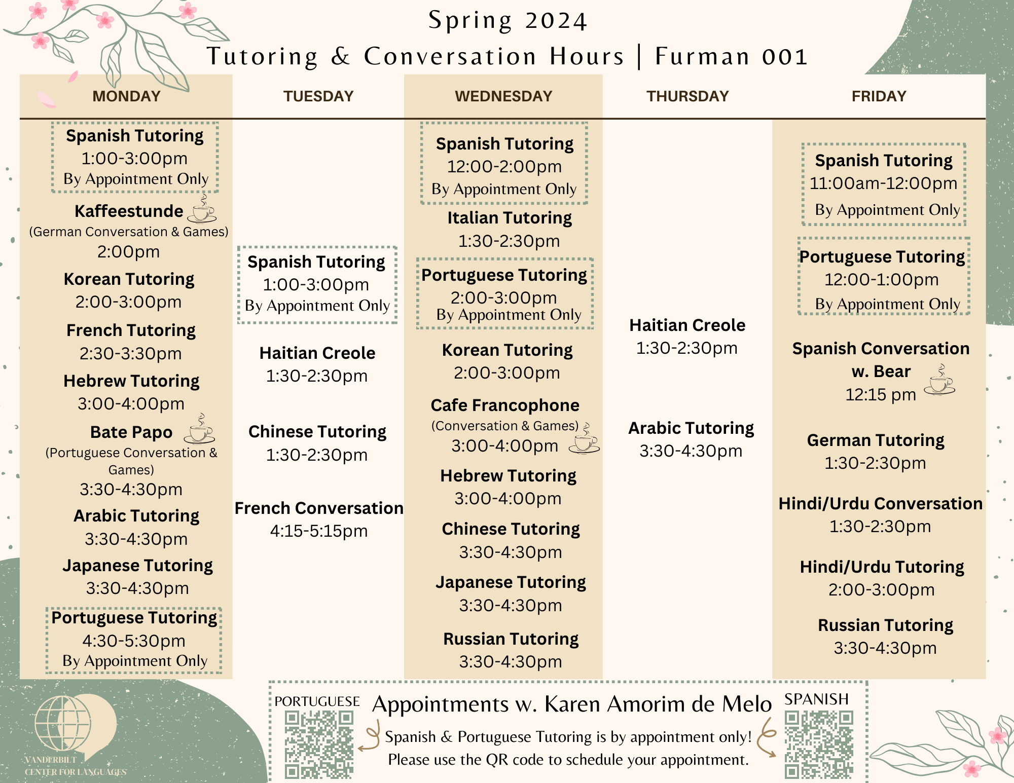 Tutoring and Conversation Hours | Center for Languages | Vanderbilt ...