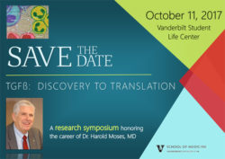 Posters invited for Oct. 11 symposium honoring Dr. Hal Moses ...