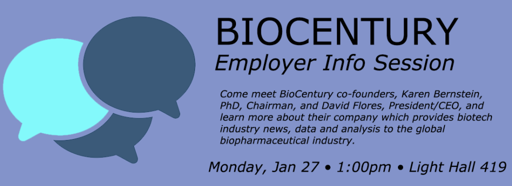 Event: Biocentury Employer Information Session | BRET Career ...