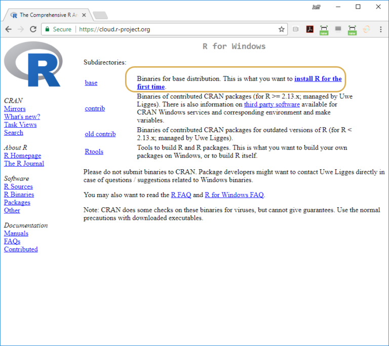 Installing R and R-Commander on WINDOWS | School of Nursing ...